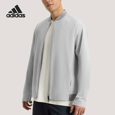 Adidas/阿迪达斯正品春秋男士拉链拒水凉感运动轻盈外套KE4040
