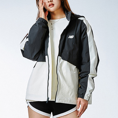 New Balance/NB正品新款男子拼接复古连帽夹克外套AMJ41340-ACK