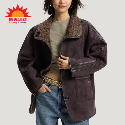 Adidas/阿迪达斯正品三叶草女士运动 新年款双面穿复古外套KT3146