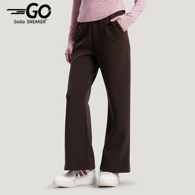 Adidas/阿迪达斯正品轻柔雅新款女深棕色轻运动经典喇叭裤KH2705