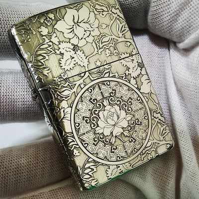 速发佐紫罗2纯铜白铜深雕0铜防风煤油富贵牡丹个性砂轮