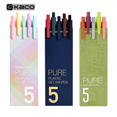 新品KACOGREEN PEN 5PCSPACK KACO PuRE PlAStIOC GElINK PEN SIG