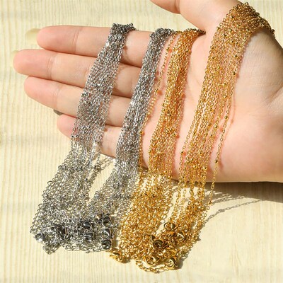 极速GATTVICT 10pcs/lot Bulk Wzholesale DIY Rolo Chains Neckl