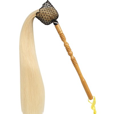 极速福慧禅修佛具太极拂尘真马尾桃木拂尘甩子太极V佛尘佛尘马尾