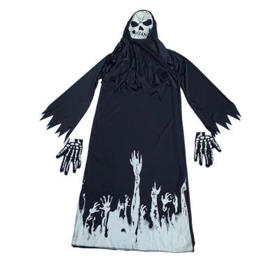 万圣节儿童幽光鬼衣死神服装吸收光线在黑暗中散发出绿色荧光