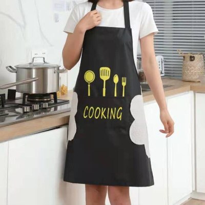 极速Apron Waterproof Oilproof Can Wipe HLands Kitchen Work C