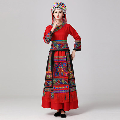 极速广西云南贵州瑶族苗族彝族火把节F侗族服饰少数民族服装女大