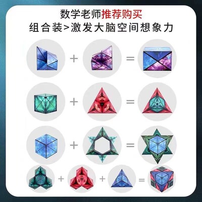 极速Changdeable Geometric Magnetic Rubiks Cube National Tid