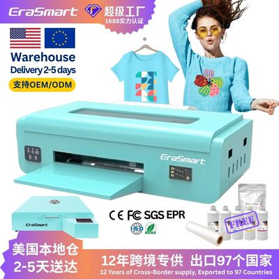EraSmart柯式白墨烫画机创业小本项目A3 DTFLogo图案自动印花机