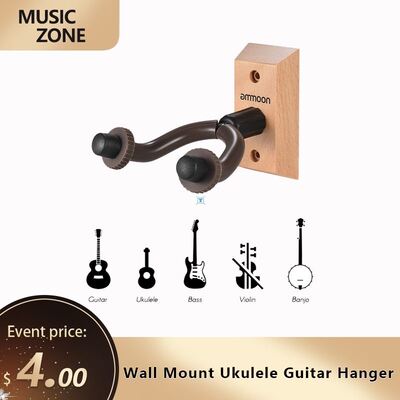 极速Wall Mount Ukulele Guitar HangerF Hook Ukelele Uke Strin
