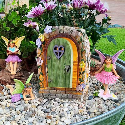 极速Garden Decoration Statue Fairy Garden SNolar Shimen Nigh