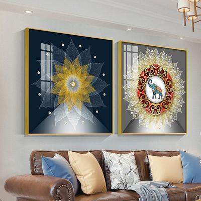 菩提叶装饰画高档客餐厅挂画轻奢入户玄关客厅背景墙壁画树叶叶子