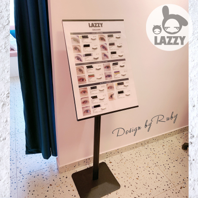 新品LAZZY美甲美睫作品展示架A高清亚克力睫毛产品展板可定制立牌