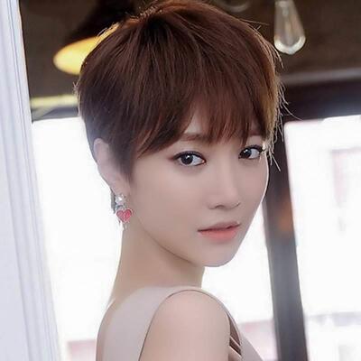 极速l真假发g短发女全头套中老年假妈妈发套全真自然时尚波发波头