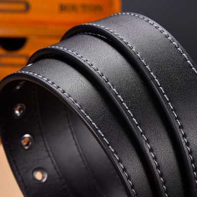 极速Fashion Black Belt Forv Men Cowskin Genuine Leather Belt