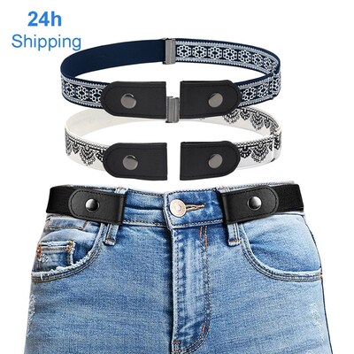 极速20 Styles Buckle-Free Waist Belt For Jeans PantWs,No Buc