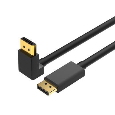 微悦纯铜90度直角DP线1.4版弯头高清displayport大DP4K支持144hz