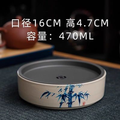 新款壶承陶瓷蓄水建水盘家用茶承泡茶干泡大容量中式复古养壶垫