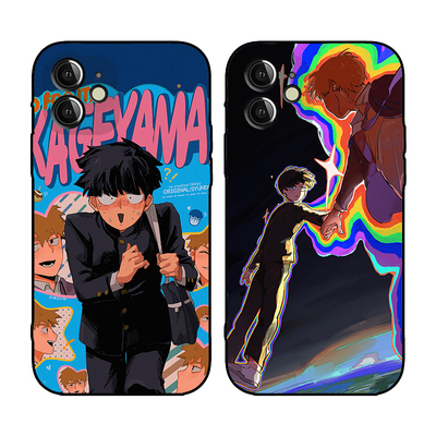 灵能百分百手机壳适用iPhone15苹果14pro动漫12卡通13二次元p60e华为mate60荣耀90影山茂夫nova11师酱vivos17