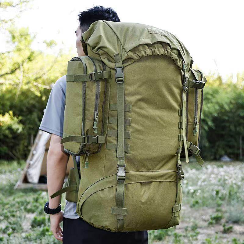 旅行背包大容量迷彩背囊120l战术行山多功能行李搬家男双肩登山包