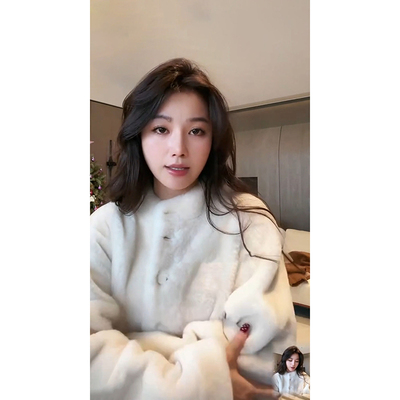 COCO ZONE 刘11西班牙进口美丽奴羊皮冬季立领皮草皮衣CC2D3401