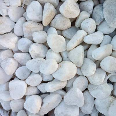 庭白子造KTQ砾石颗粒装饰花园小石头石抛光暖白色景鹅卵院石铺地
