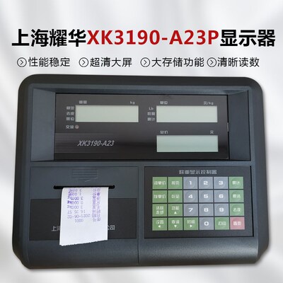 上海耀华XK3190-A23P称重仪表台秤A23P计价针式打印机串口 显示器