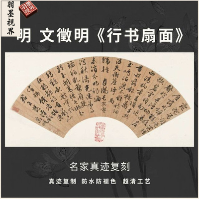明文徵明行书法扇面古代名家真迹
