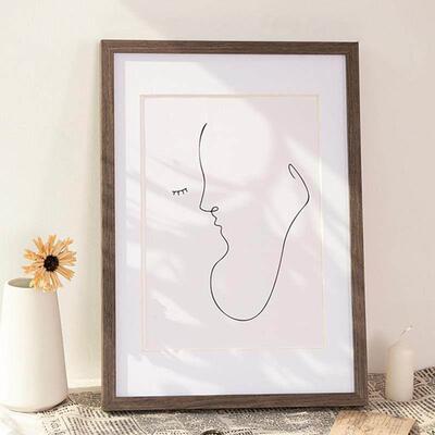 家庭简约实木相挂墙KA3A4装饰画8框书LHU法装裱4框K框架外大框摆