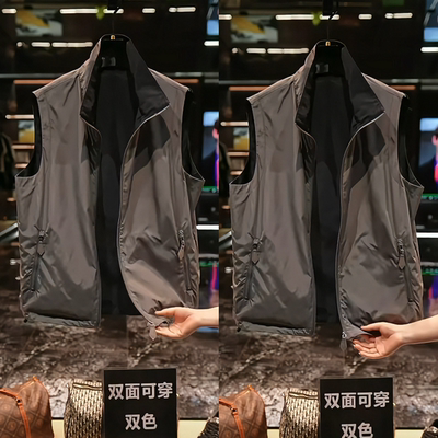 轻奢立领双面穿男士马甲时尚休闲