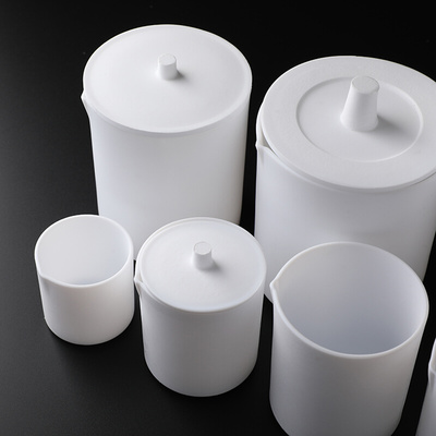 。聚四氟乙烯烧杯 带盖PTFE坩埚50/100/150/200/250/300/500ML PT