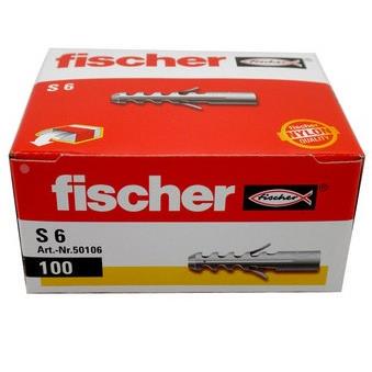 德国慧鱼 正品 安全尼龙锚栓S6*30mm 50106塑料胀管 涨塞/fischer