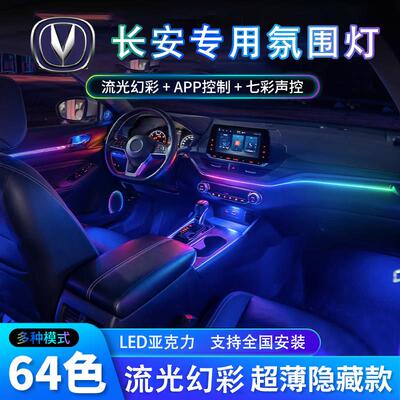 适用长安逸动CS75PLUS/CS55幻彩气氛灯UNIK锐程CC/UNITUNIV车内饰