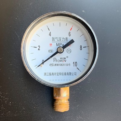 Y60氮气压力e表N2减压器表头(0.4/1/1.6/2.5/4/6/10/25)MPa加厚