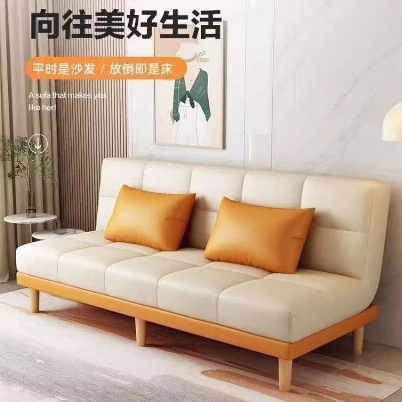 猫抓皮沙发床一体两用简约小户型出租屋客厅办公室可折叠沙发厂家