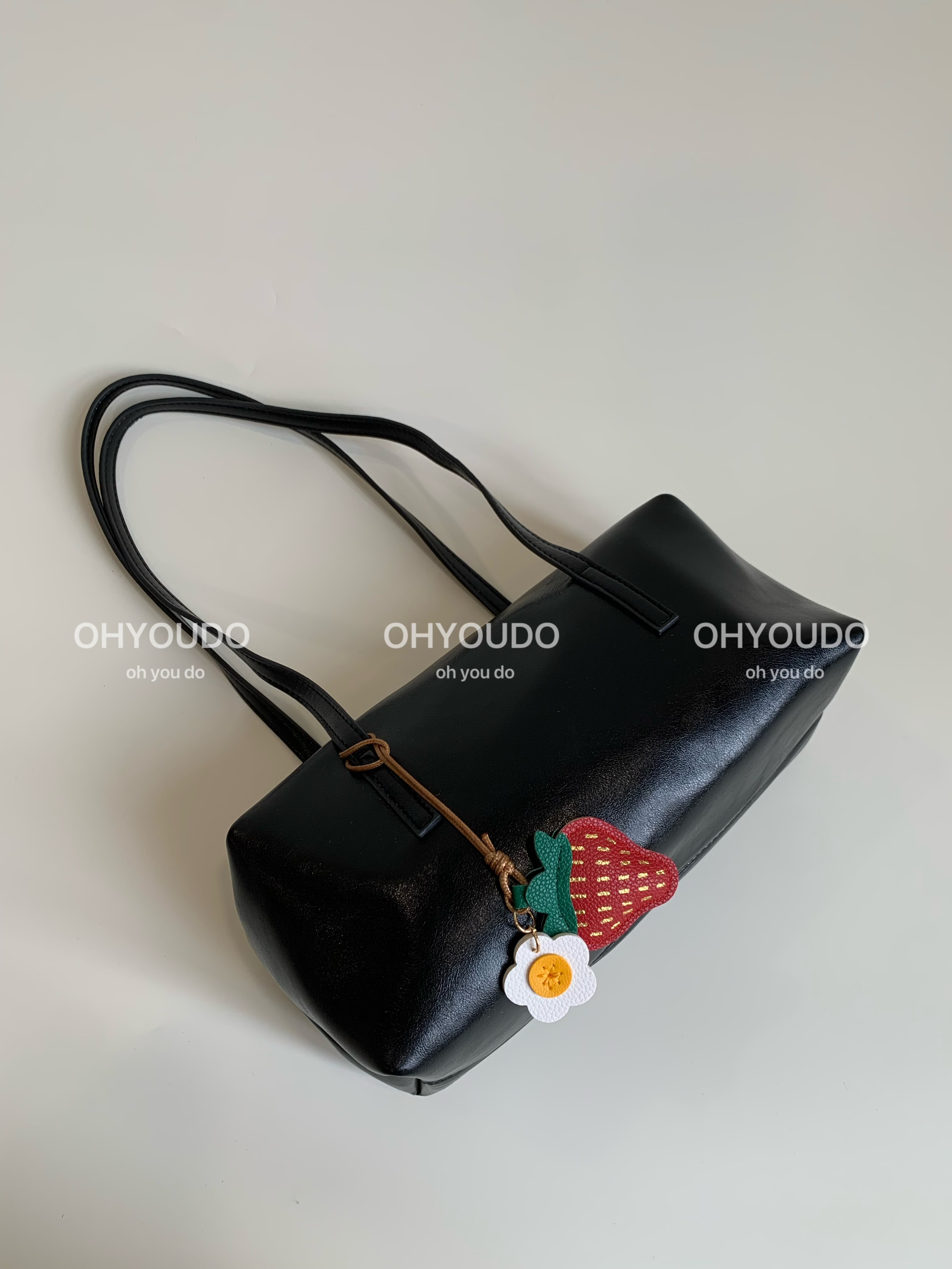 「Ohyoudo」韩系软皮吐司包/含挂件百搭腋下包通勤时尚枕头包