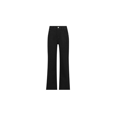 黑金小香暗闪轻奢风粗纺直筒牛仔裤WT44TLH022