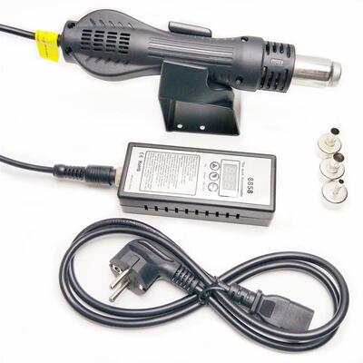 8858数显迷你热风枪便携式拆焊台手持调温返工站送支架3风嘴