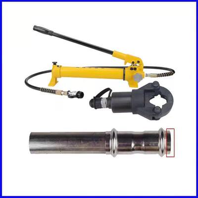 便携式电动不锈钢压管钳液压钳DN1525324050手动管道卡压钳65100