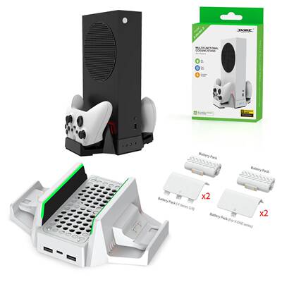 XboxSeriesS主机散热底座XSS双电池手柄座充SeriesS主机底座支架