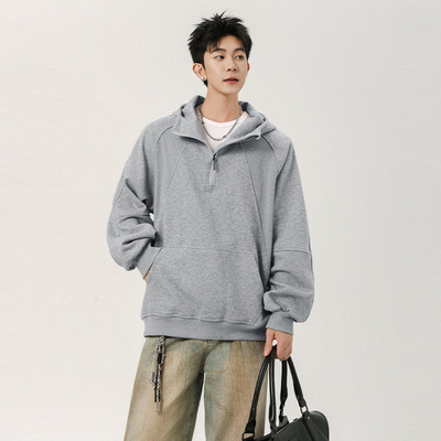 SHAPOES重磅连帽衫半拉链外套