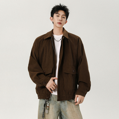 SHAPOES美式灯芯绒工装夹克外套