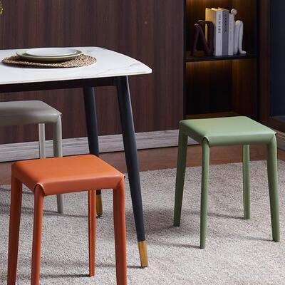 马鞍凳轻奢叠凳子可放凳客厅餐桌凳餐约厅椅子家餐用凳83854子简
