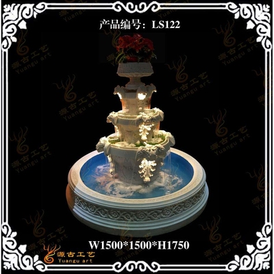 大型欧式喷泉 树脂流水摆件喷泉庭院流水摆件 sandstone fountain