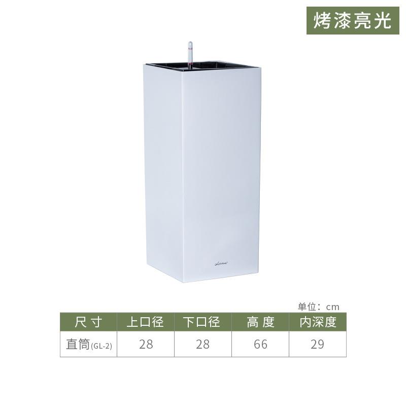 自吸水花盆方形大号落地客厅阳台塑料烤漆自吸水花盆