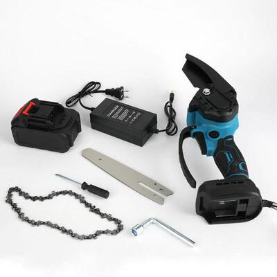 跨境电动15351修锯工手枝持充式单手锯锂电木伐木锯电链锯园艺电