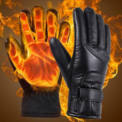 Electric Heated Gloves Men Women Winter Ski Outdoor Sports F