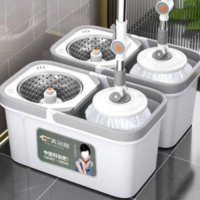 美尔雅旋拖把干两湿32627家用免手洗加大加厚用旋转转拖懒人吸水