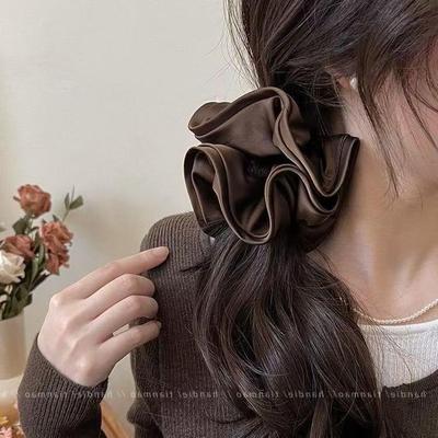 秋冬法式高级感大肠发圈网红新款绑头发头绳女扎马尾头花丸子头发