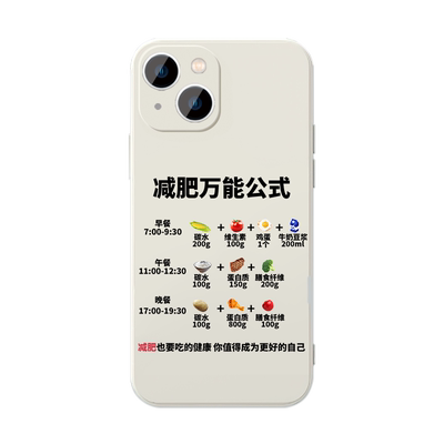 万能减肥公式自律透明软壳